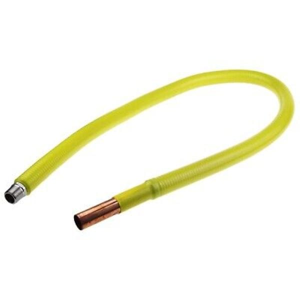 CARAVAN GAS HOSE 22mm COPPER PIPE x 1/2" BSP MALE FLEXIBLE 1.2M STAINL ...