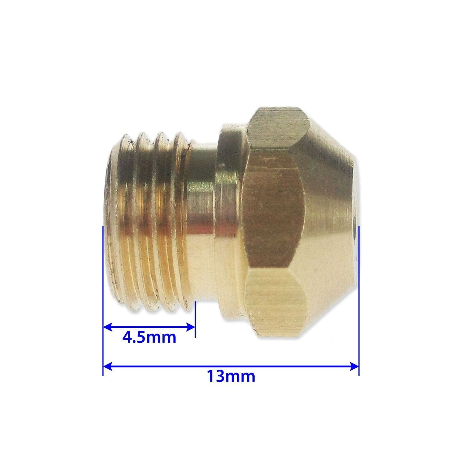 M10 x 1.0 GAS INJECTOR NOZZLE JET ORIFICE SIZE 1.10MM LPG NATURAL GAS ...