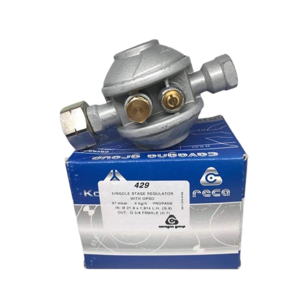 37mbar Propane Gas Regulator with resettable OPSO 4 Kg/hr 21.8mm Nut ...