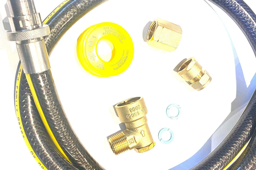 Beko Gas Cooker Installation Kit Inc Bayonet Hose Inlet Adaptor PTFE Beko Gas Cooker Installation Kit Inc Bayonet Hose Inlet Adaptor PTFE